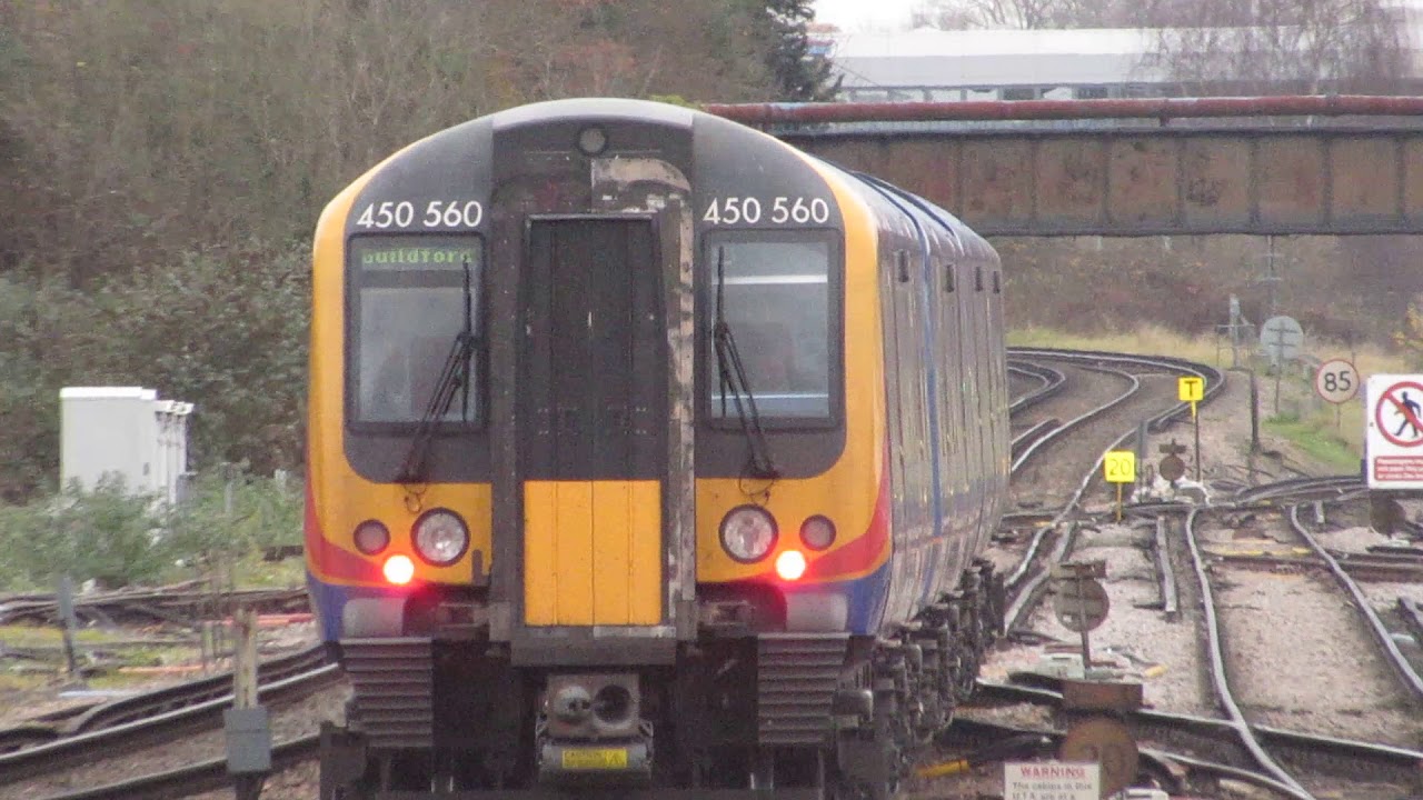 South Western Railway class 450 560 Departures Guildford for Ascot via ...