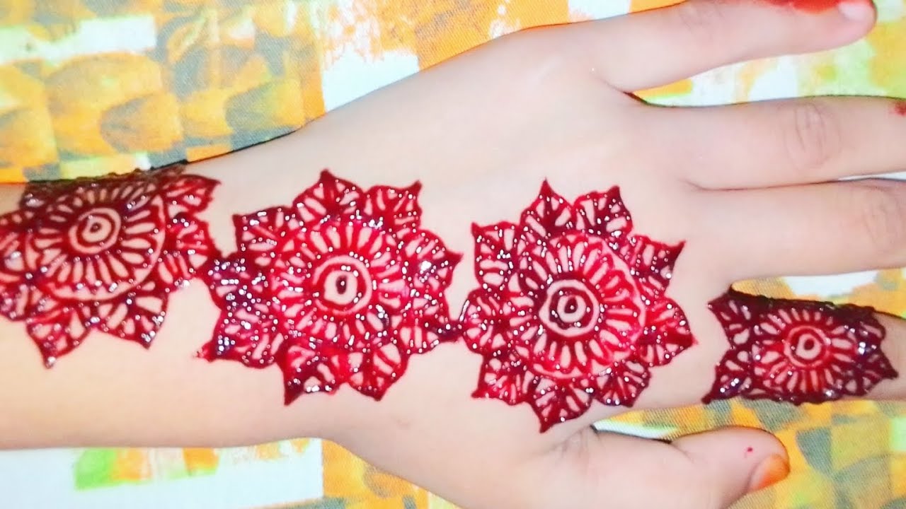 BEAUTIFULL FLOWER MEHEDI DIJAIN.SO EASY. - YouTube