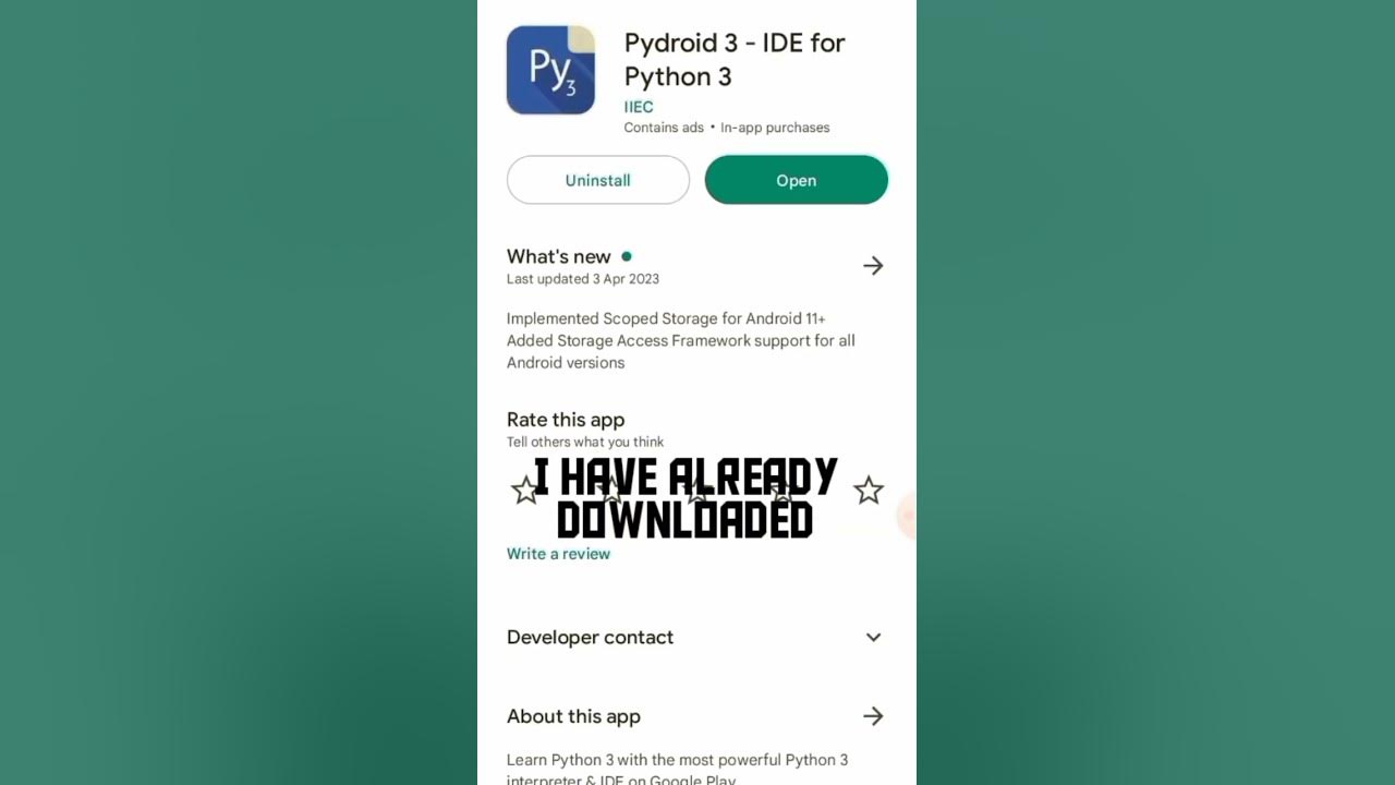 How To Download Pydroid 3 Youtube
