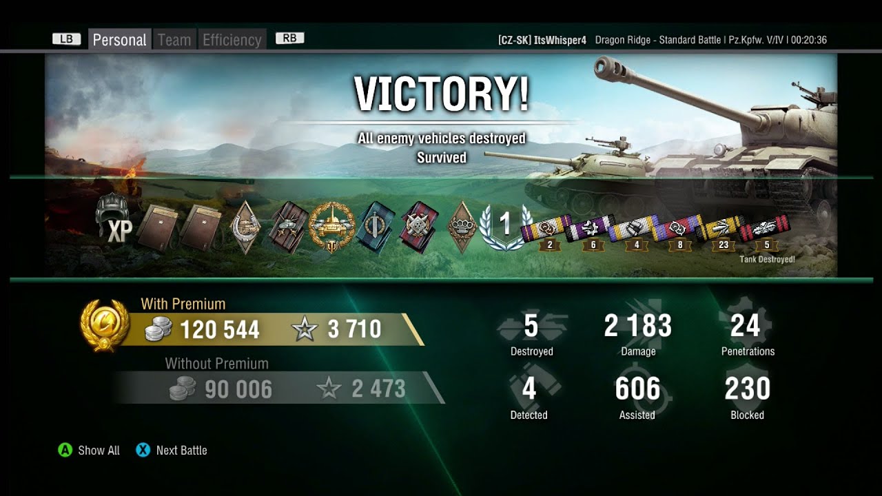 Pz. Kpfw. V/IV Německý prémiový střední tank V. tier - Jde to i bez ...