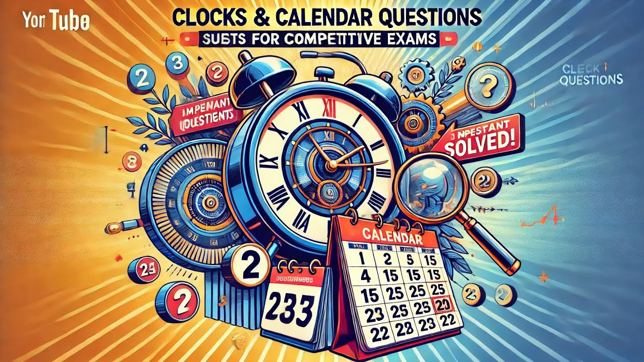 20 Clocks & Calendar Questions Solved for CET & Group C/D Exams ...