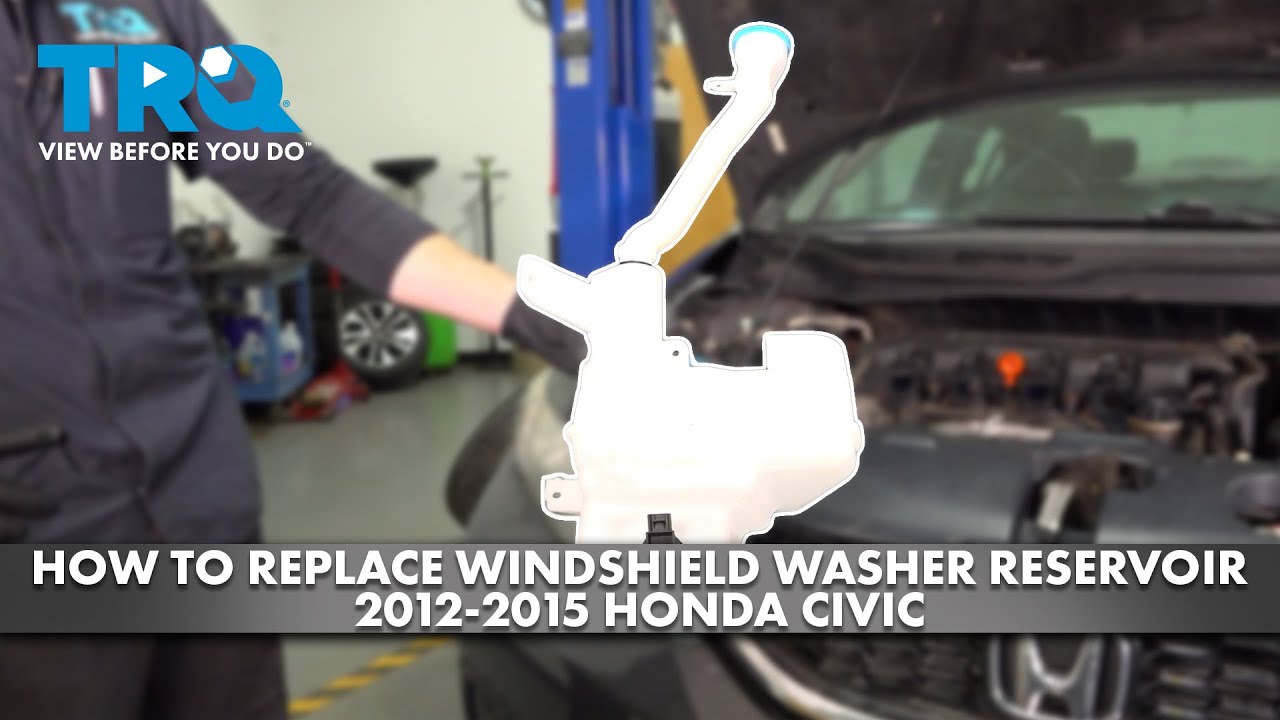 How to replace Windshield Washer Reservoir 2012-2015 Honda Civic - YouTube