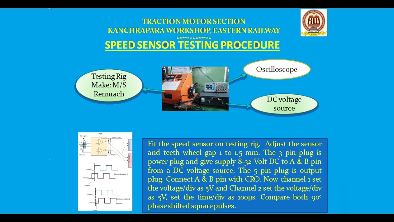 RDSO SMI 252 -Testing of “Weigand” speed sensor - YouTube
