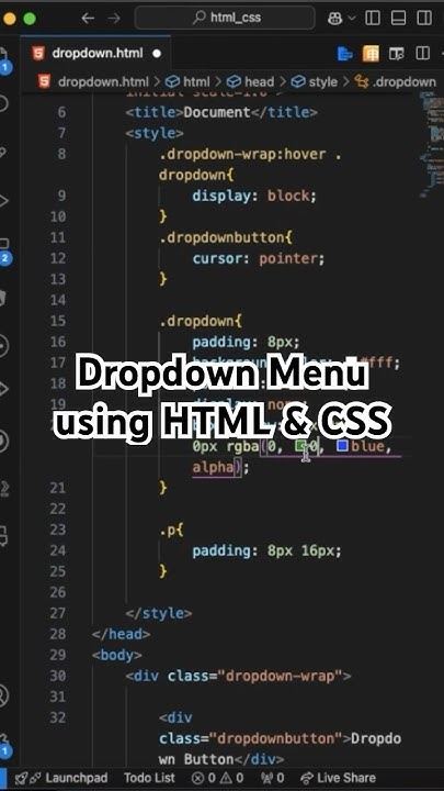 Create Dropdown Menu Using Html And Css Html Css Dropdownlist Dropdown Dropdownmenu Coding