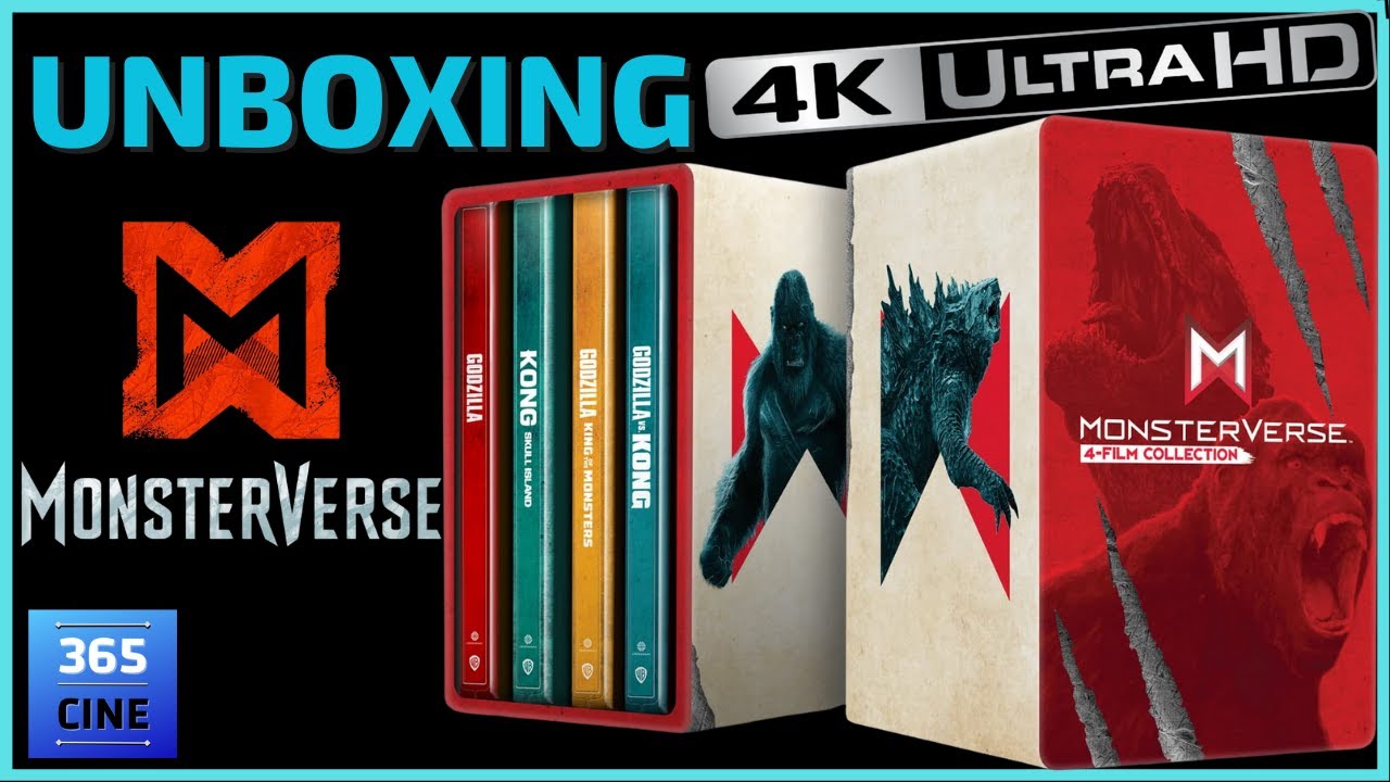 MONSTERVERSE 4 Film Collection 4K Ultra HD Blu-ray Steelbook Unboxing ...