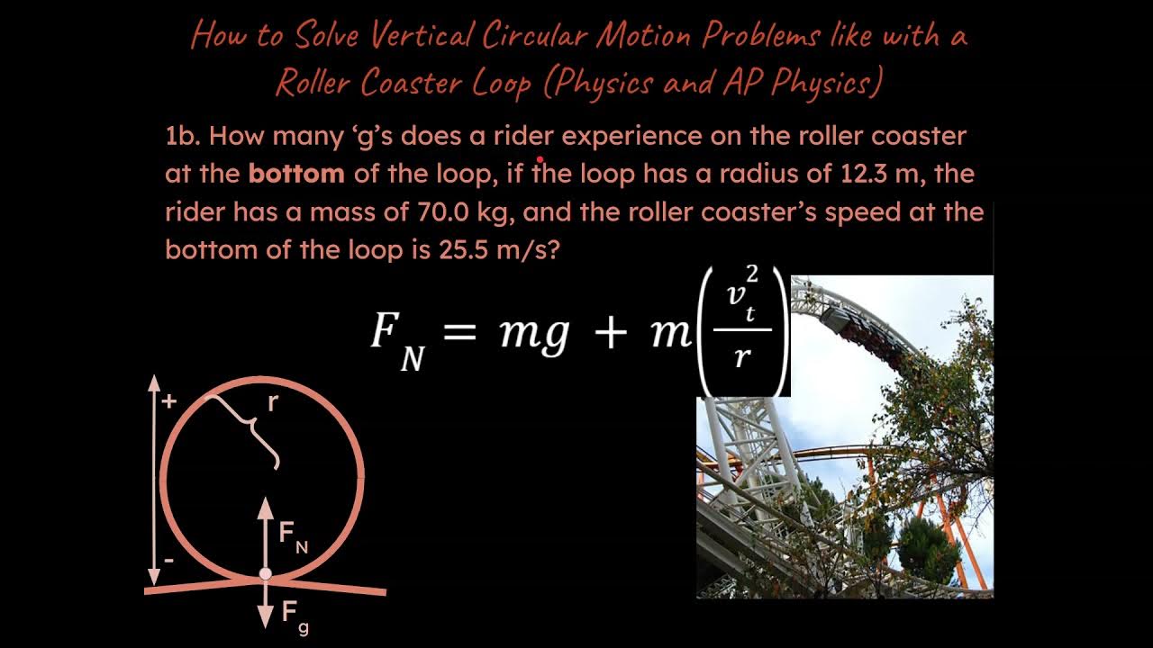 How to Solve Vertical Circular Motion Problems: Roller Coaster Loop (Physics and AP Physics ...