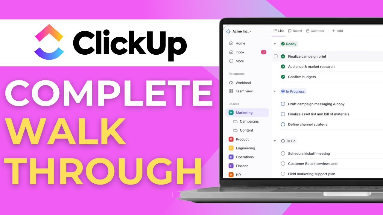 How to Use ClickUp for Beginners Complete Walkthrough - YouTube