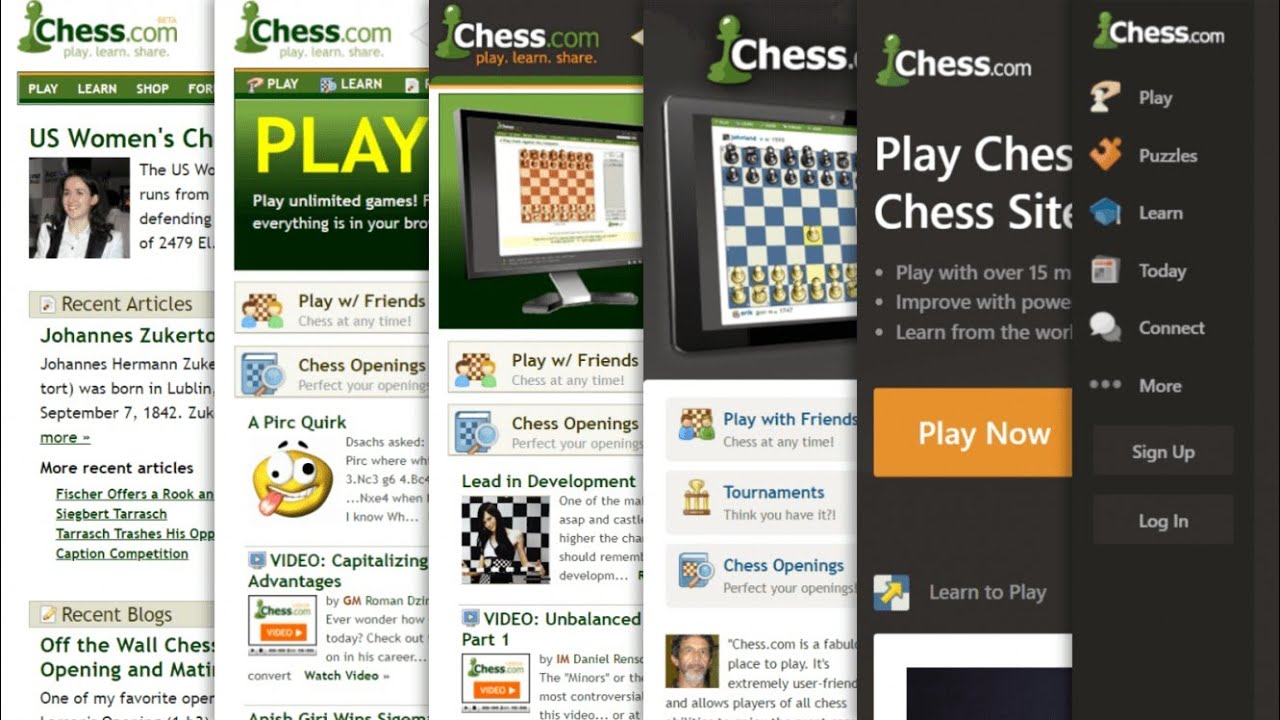 Evolution of Chess.com (1996-2021) - YouTube