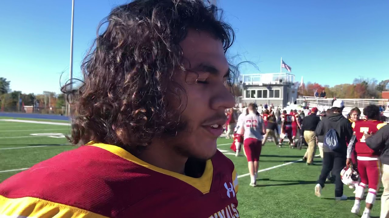 Cardinal Spellman’s Jovan Marrero gets interviewed following an ...