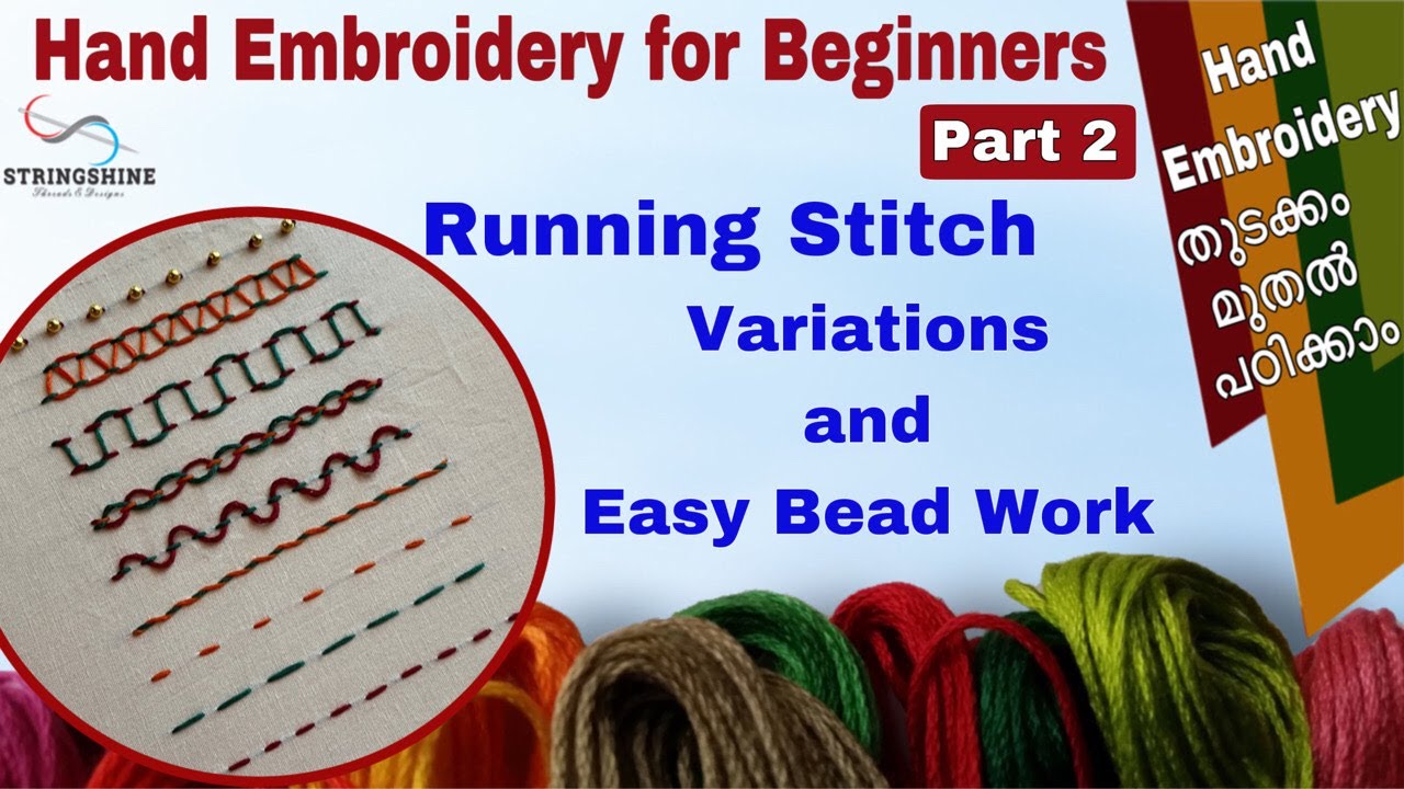 Basic Hand Embroidery Tutorial For Beginners Part 2 | Basic Embroidery ...