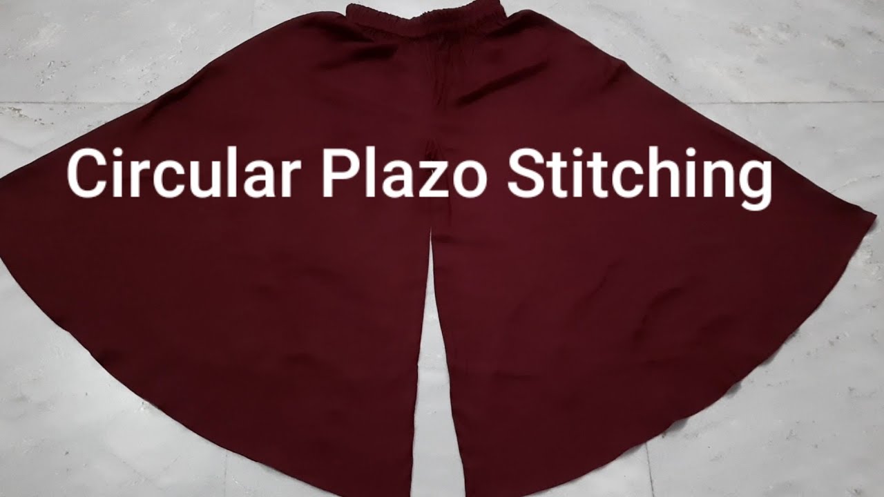 Circular Plazo Stitching (Simple Way) | सर्कुलर प्लाजो स्टिचिंग - YouTube
