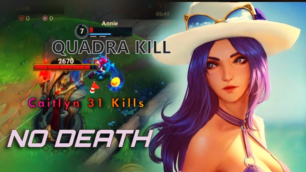 League of Legends, Caitlyn 31 KILLS Quadra Kill - YouTube