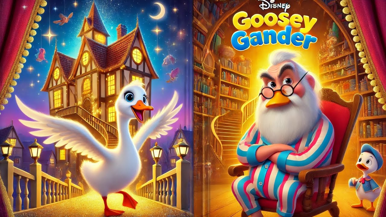 🦢 Goosey Goosey Gander | A Fun Animated Rhyme 🎶 - YouTube