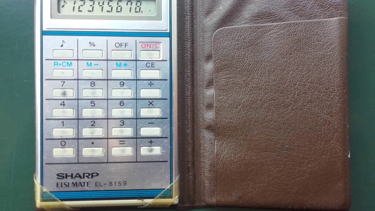 Vintage Calculator Sharp EL-8159 Credit Card Size Japan - YouTube