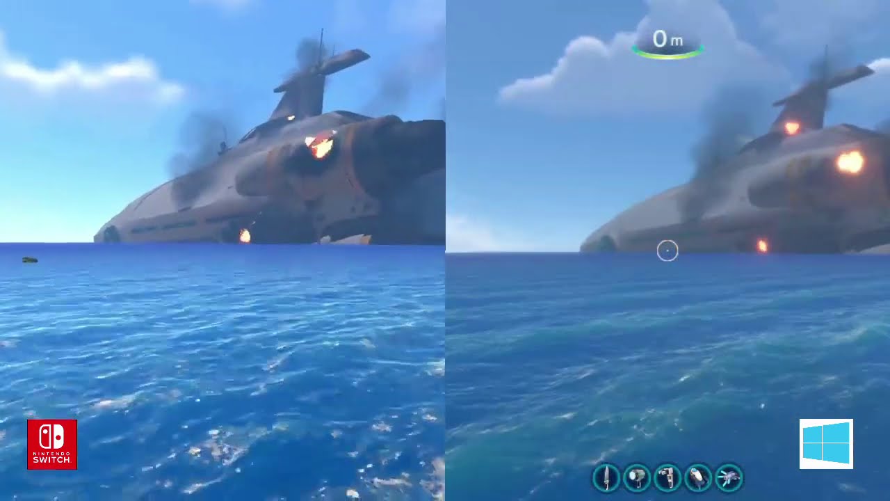Subnautica Switch Vs PC Comparison - YouTube