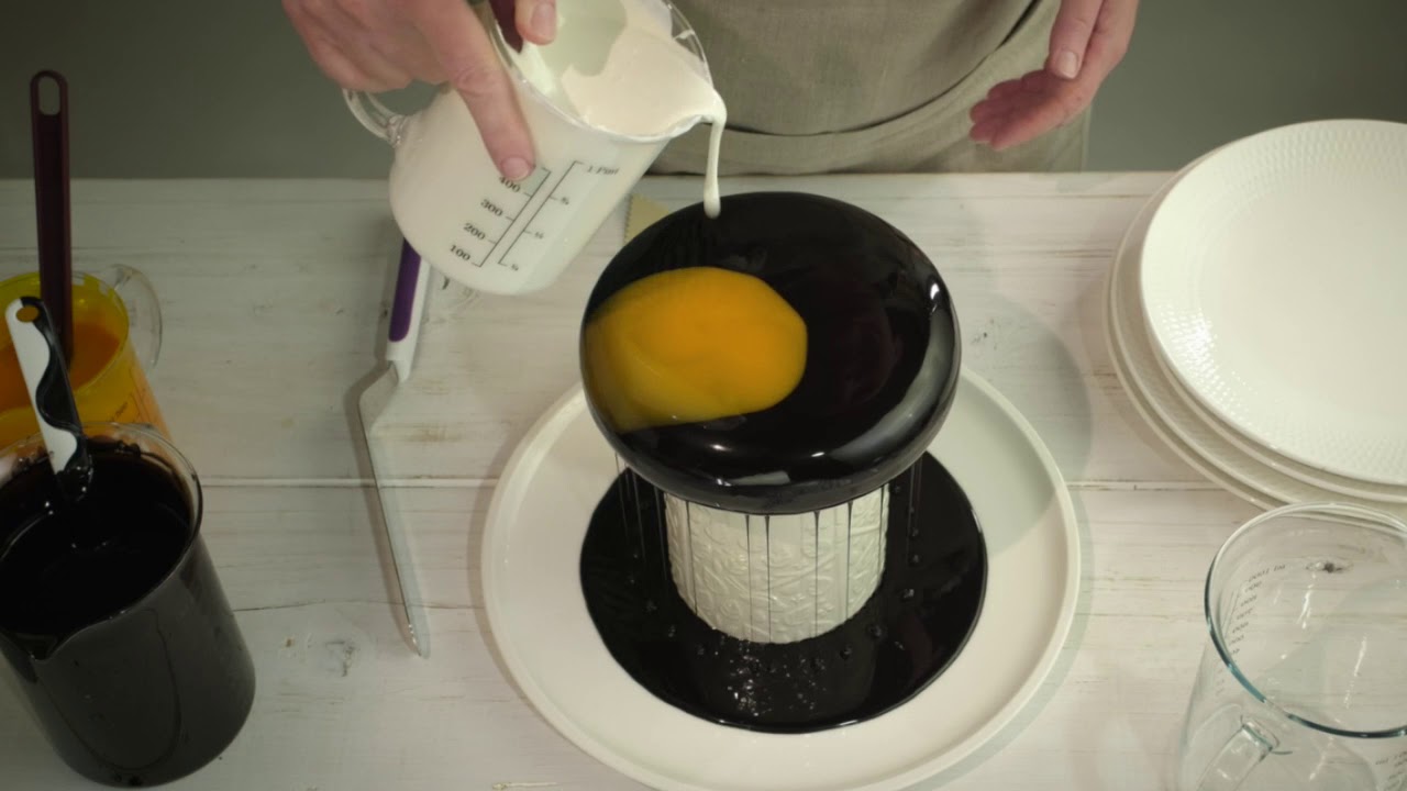 Perfect glaze chocolate mix DEEP BROWN - mirror glaze and basic ...