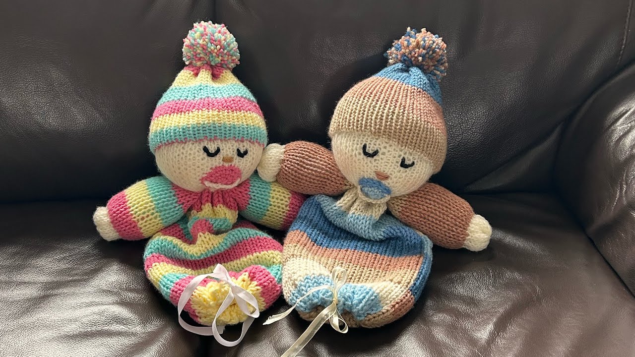 Baby Doll Pajama Bag ~ Addi, Sentro, Circular Knitting - YouTube