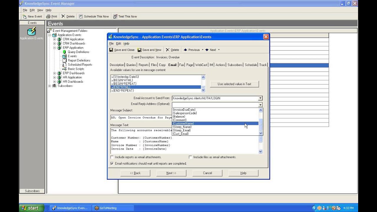 KnowledgeSync Training: Event Design: Email Alerts - YouTube