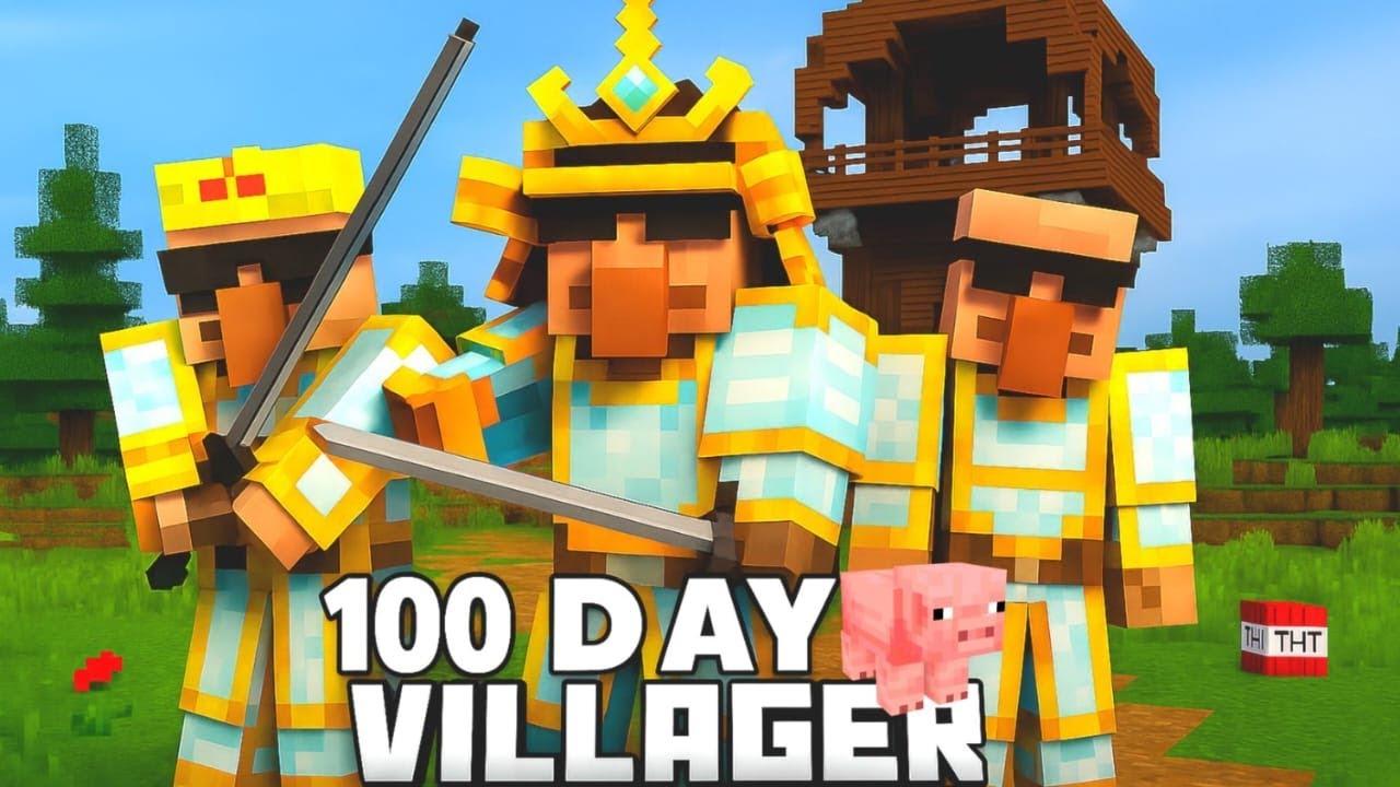 I Survived 100 Days as a Villager Spy in a Pillager Outpost - YouTube