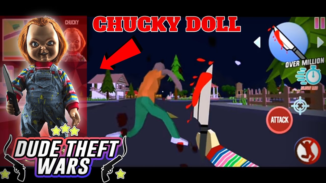 Chucky Doll terror ‼️ 😱 | Dude Theft Wars .Exe | Dude Theft wars Funny ...