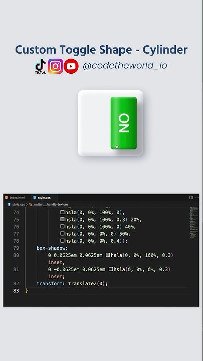 Custom Toggle Shape Cylinder Programming Coding Html Code Htmlcss Programmingtutorial
