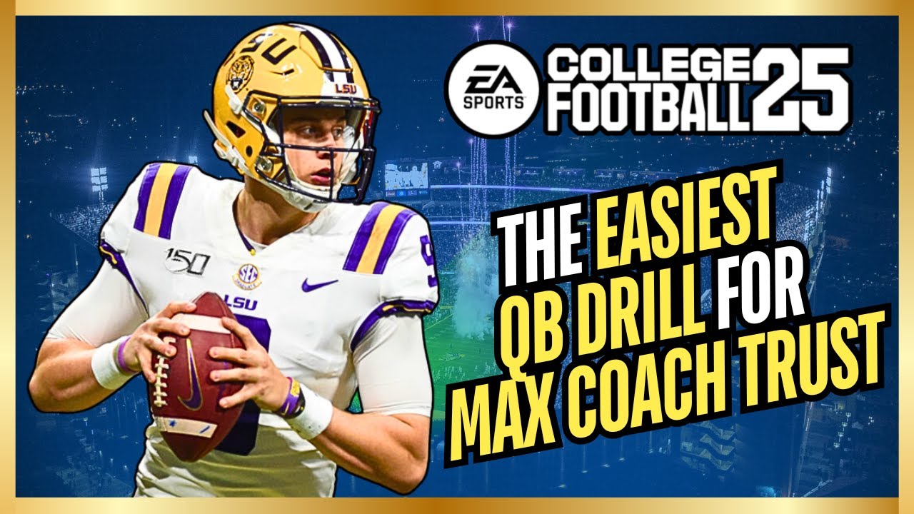 The EASIEST QB DRILL For Coach Trust | College Football 25 - YouTube