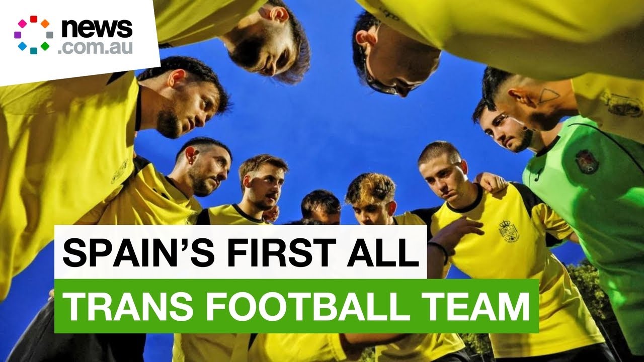 Spain's first transgender soccer team debuts in men's league - YouTube