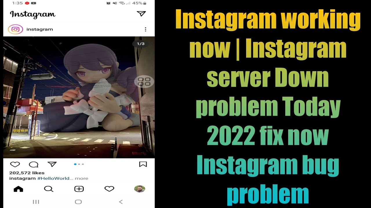 Instagram working now | Instagram server Down problem Today 2022 fix ...
