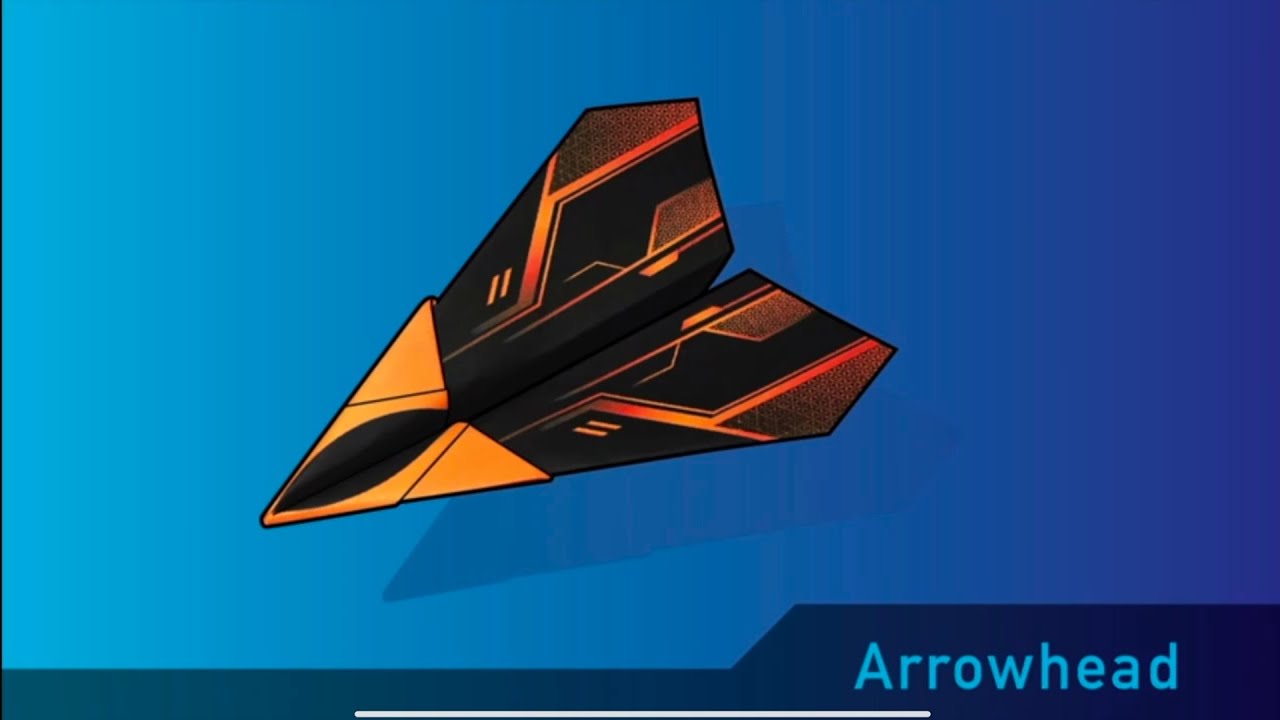 amazing papper airplane fly over 100 feet name arrowhead easy to flod ...