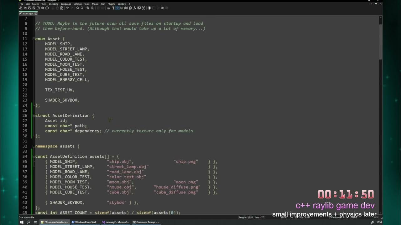Working on endless scroller (c++ raylib, improving asset importer ...