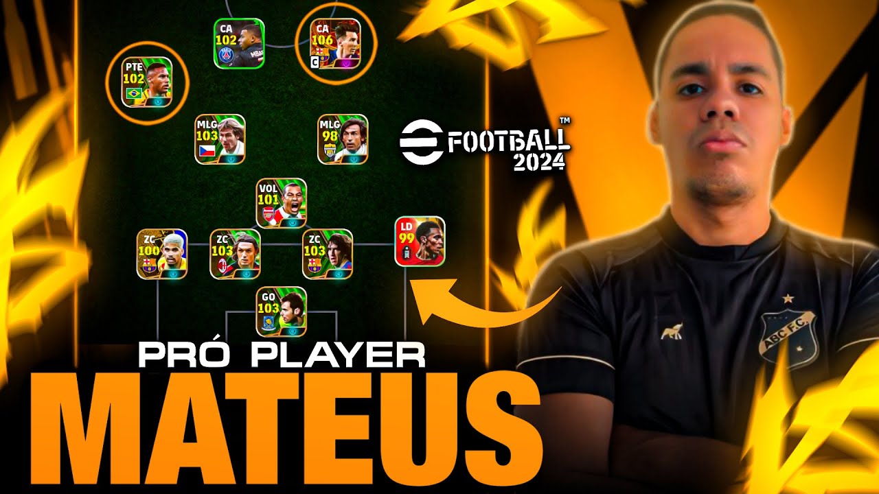 X1 e ANÁLISE contra o Pro Player Mateus no Efootball 2024 Mobile - YouTube