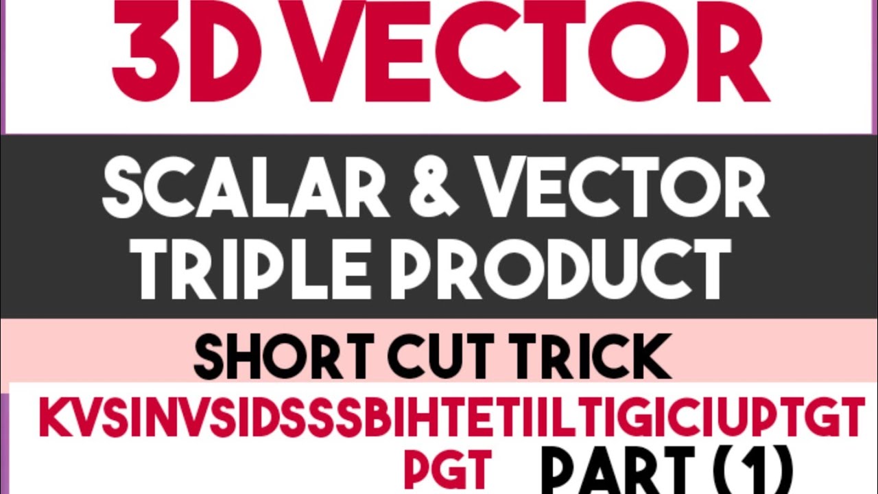 Scalar triple product and vector triple product of vectors part(1 ...