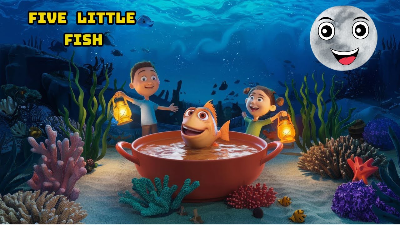 Five Little Fish | English Rhymes for Babies | Kids Songs | Poems For ...