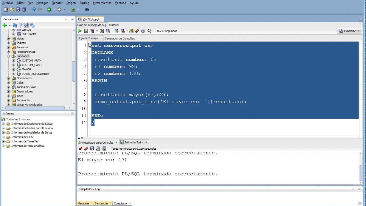 Vídeo 12 PL/SQL Funciones con parámetros - YouTube