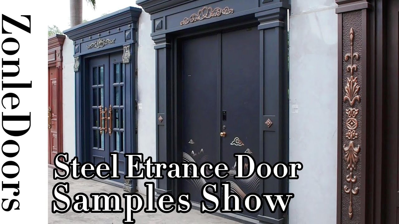 ZonleDoors Steel Entrance Door Samples Shot - YouTube