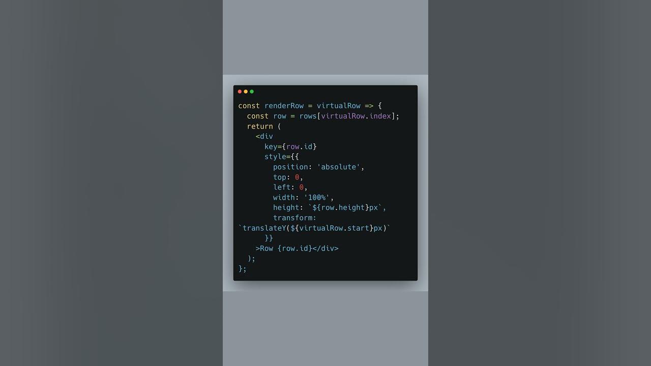 Master Virtual Scrolling with React #ReactJS - YouTube