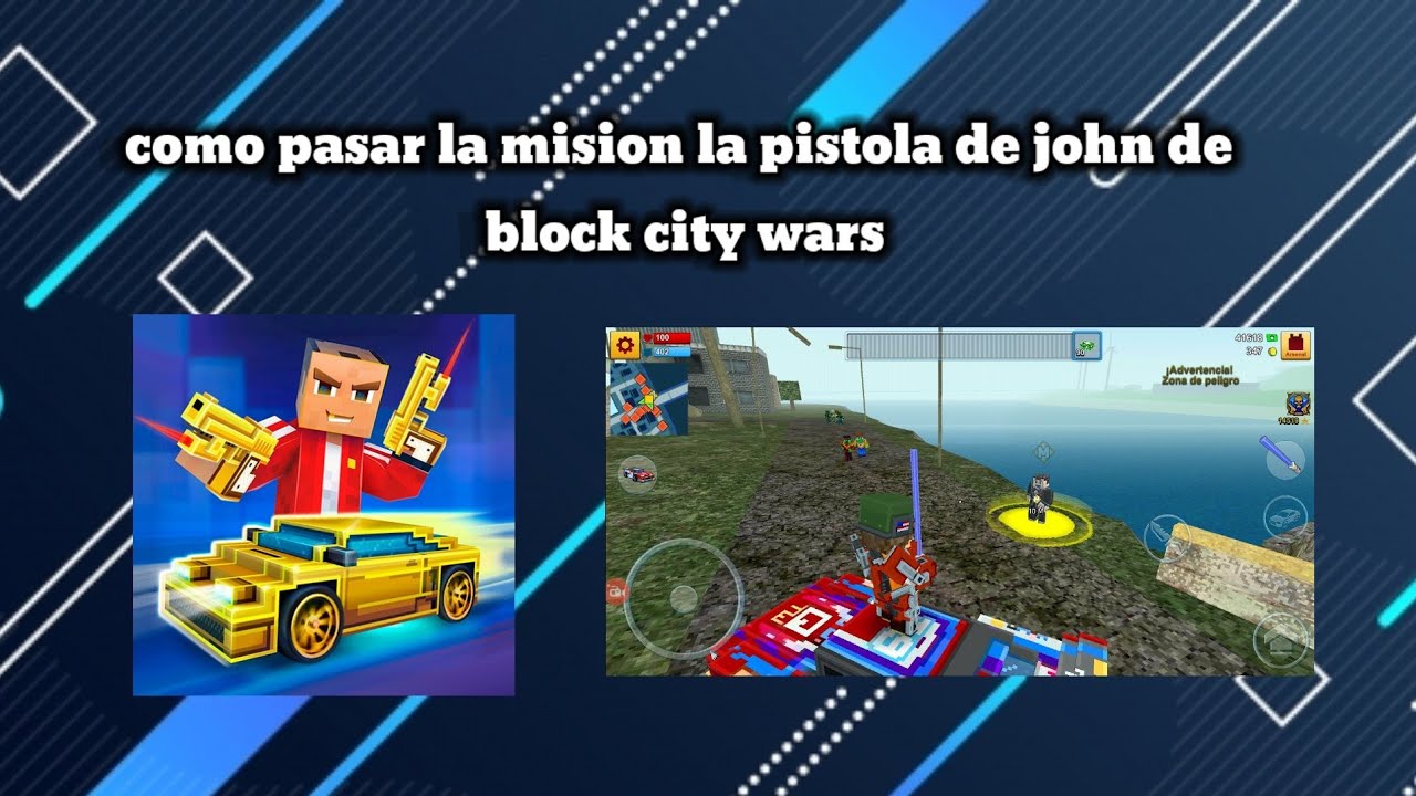 como pasar la mision la "pistola de john" de block city wars - YouTube