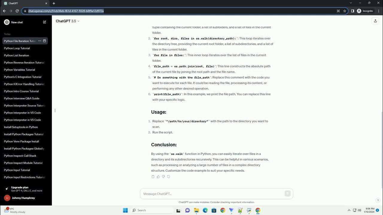 Python Iterate Over Files In Directory Recursively Youtube