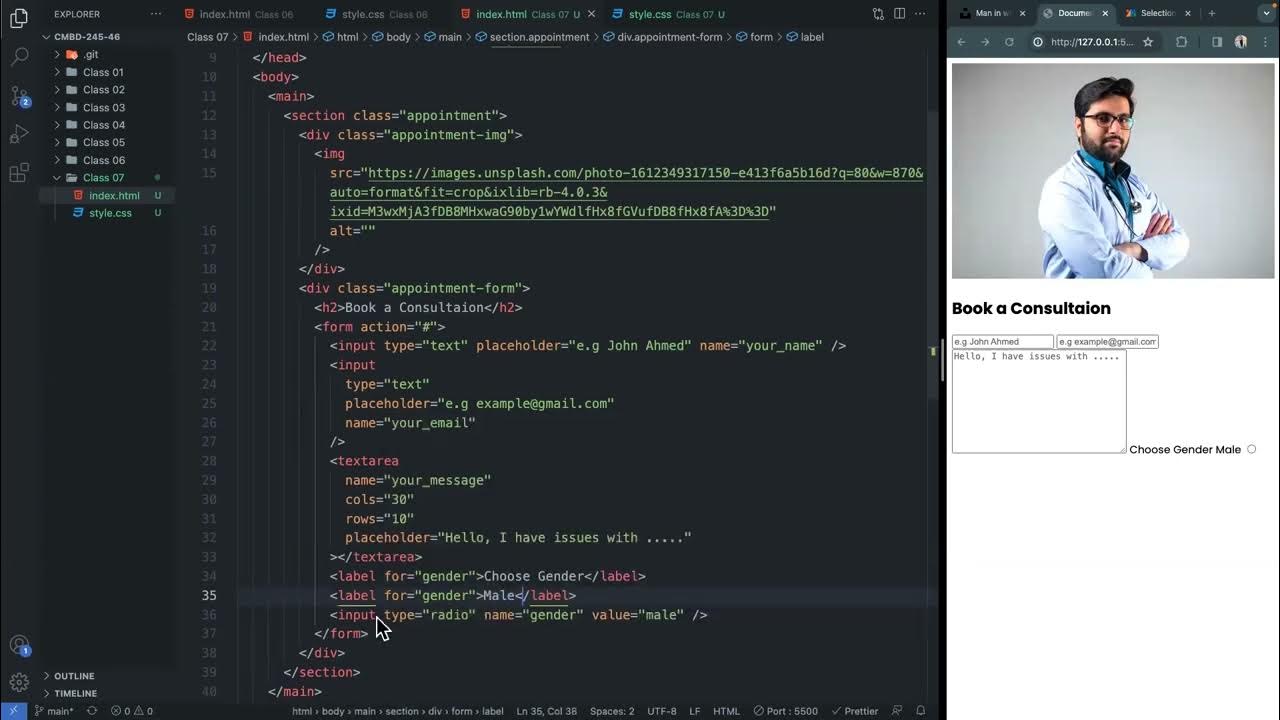 Build a responsive form using HTML, CSS & Email Notifications - YouTube