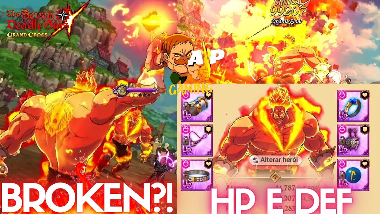 ESCANOR SUPREMO F2P COM EQUIPS UR DE HP E DEFESA RODA BEM NO PVP ELITE ...
