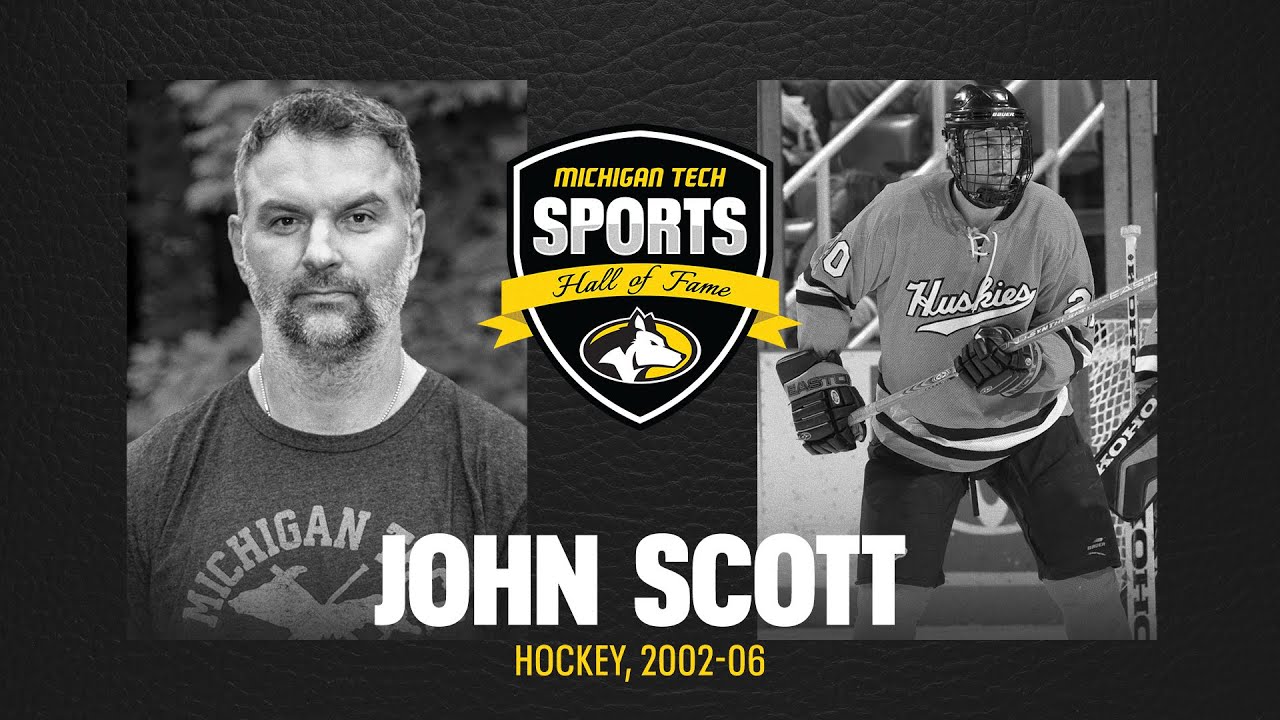 John Scott - Michigan Tech Sports Hall of Fame - YouTube