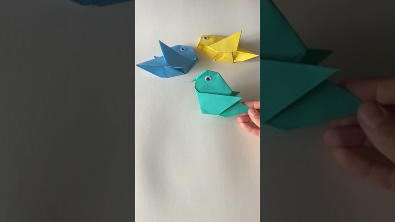 Origami bird Diy brid #origami #origamibird - YouTube