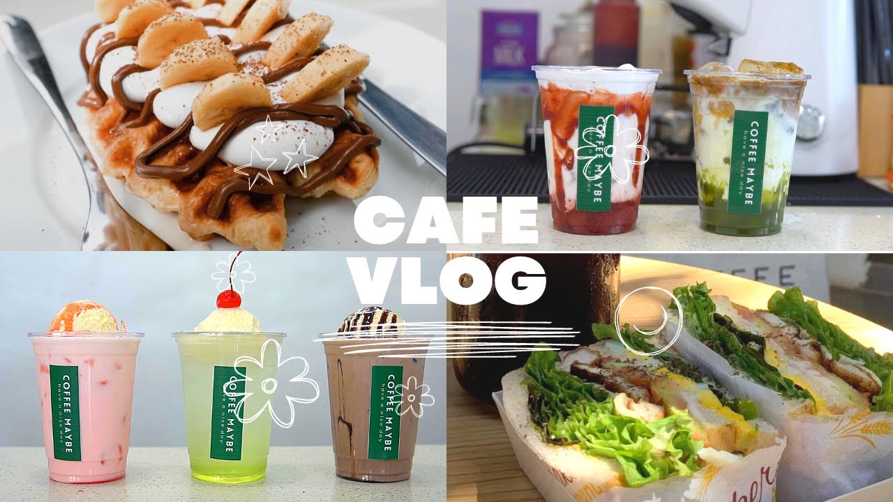 ENG) CAFE VLOG ep 25| summer ready drinks | COFFEE MAYBE | Philippines ...