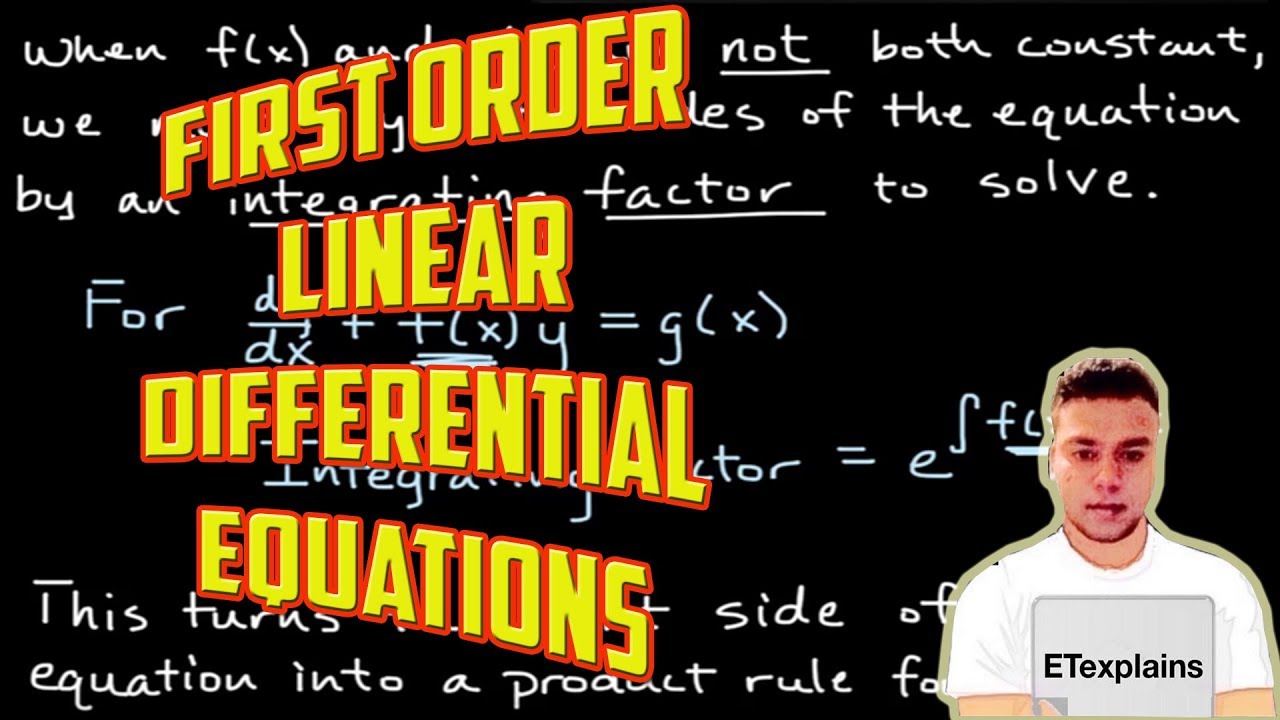 first order linear differential equation #5 - Differential Equations ...
