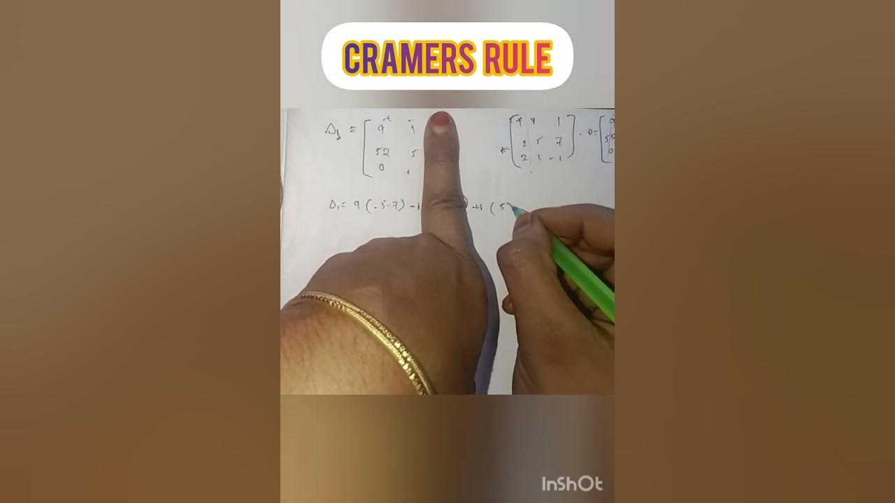 #cramers rule |matrices| - YouTube