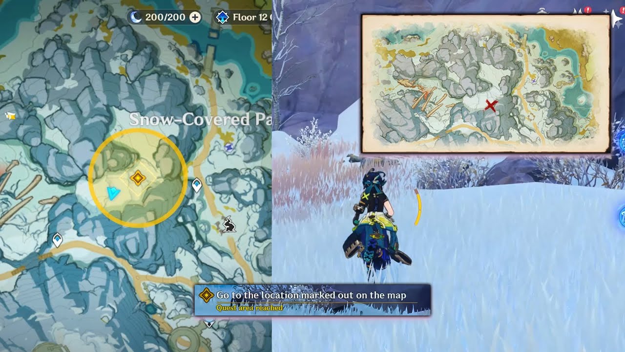 Go to the location marked out on the map | Genshin Impact - YouTube