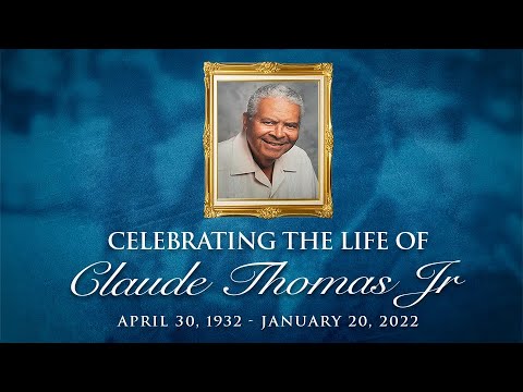 Celebrating the Life of Elder Claude Thomas, Jr. - YouTube