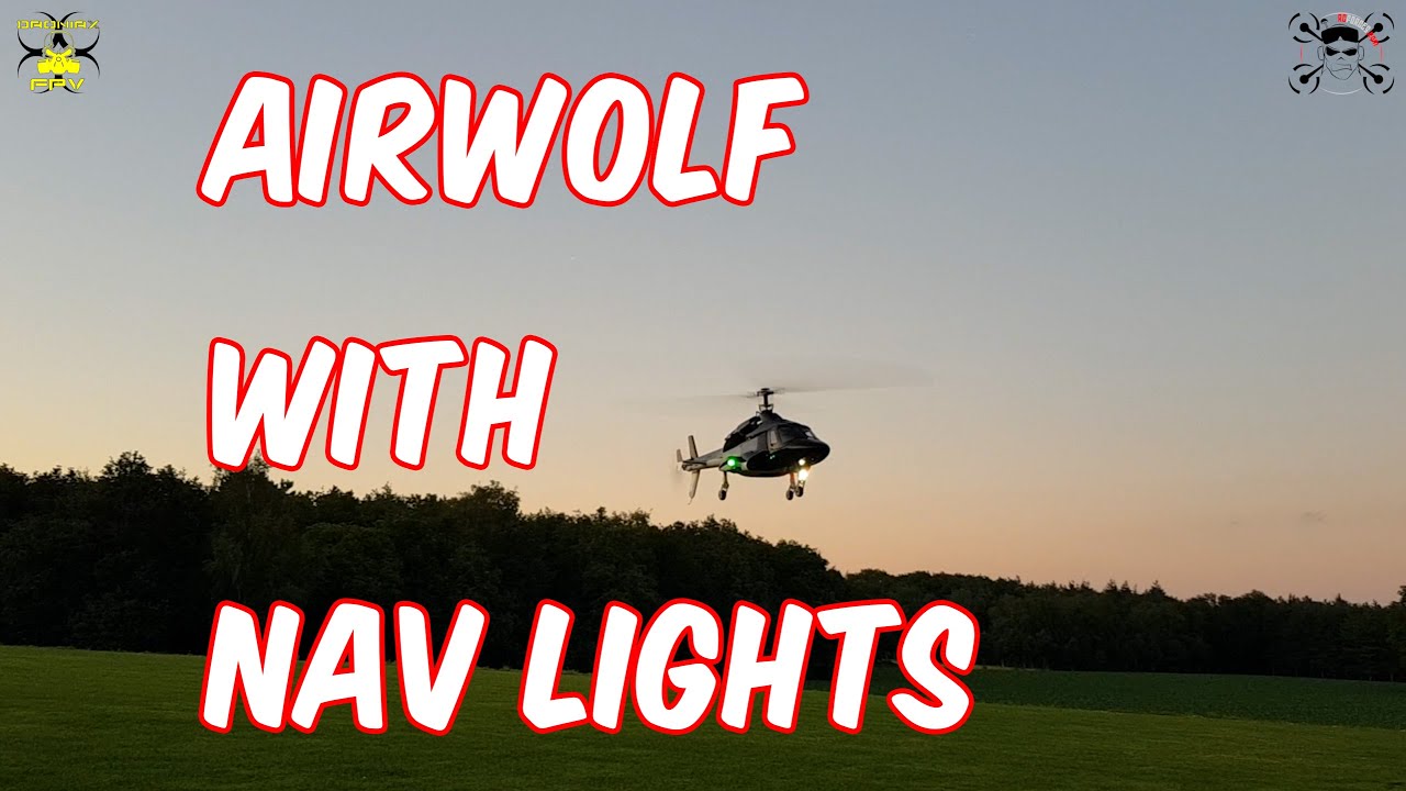 BELL 222 AIRWOLF Nav Lights - RCForces - YouTube