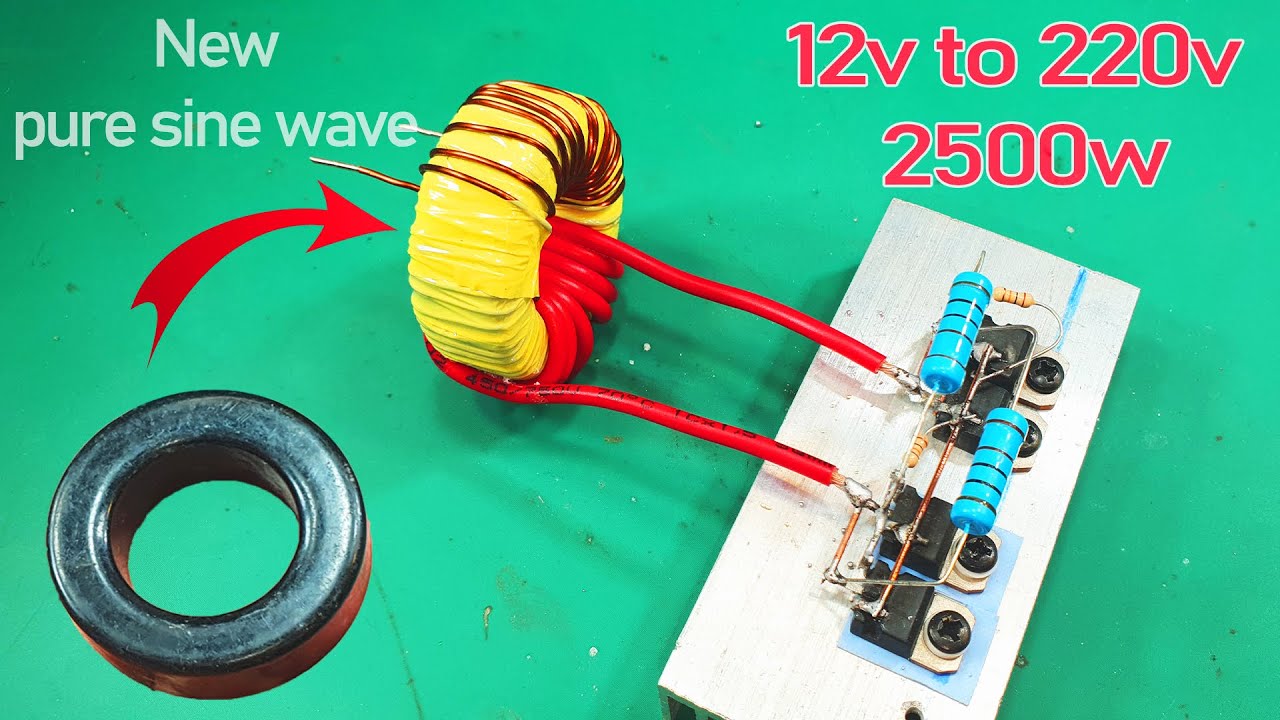 Inverter 12v to 220, 2500W, Creative prodigy #170 - YouTube