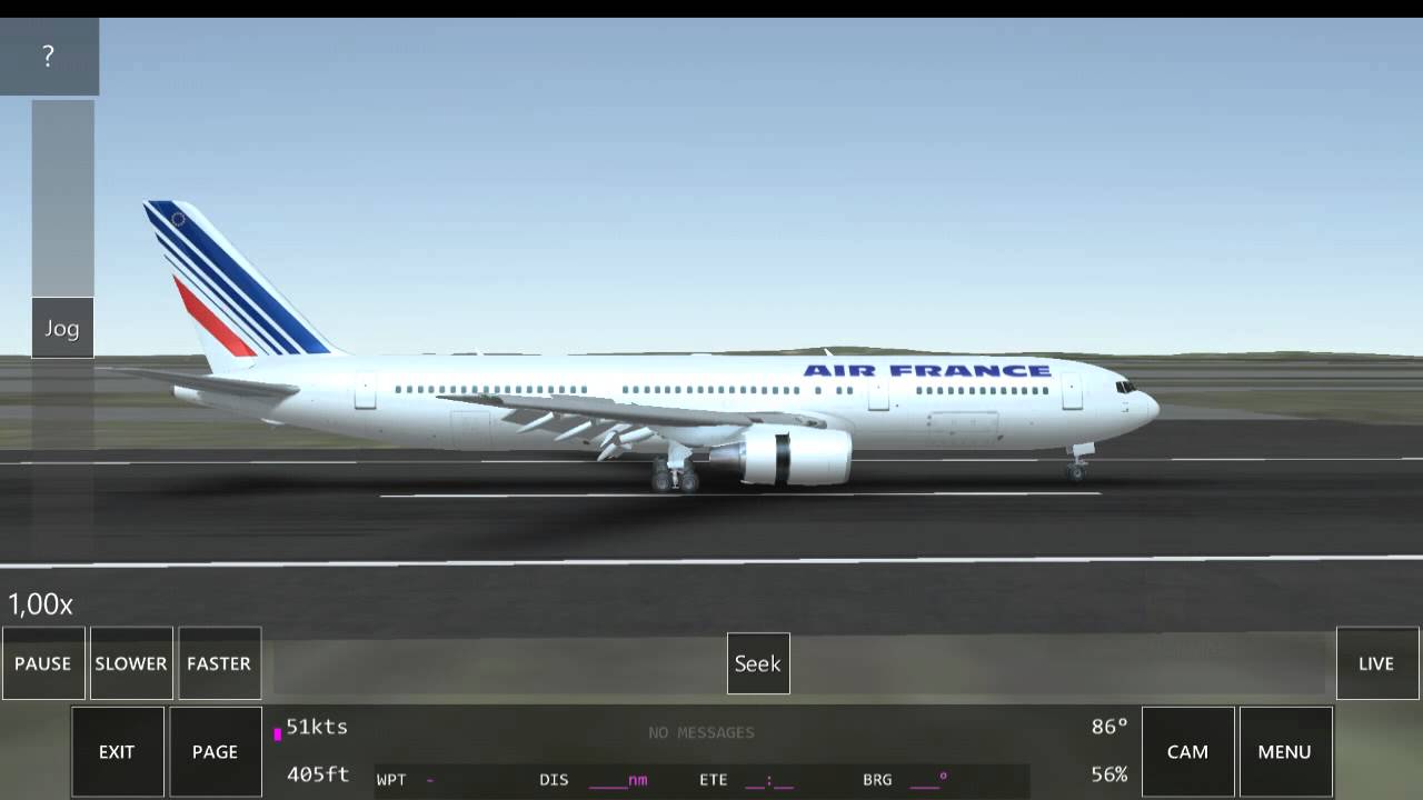 Infinite flight AIR FRANCE BOEING 767-300 landing - YouTube